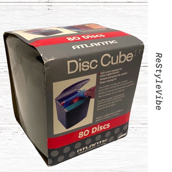 Atlantic | Media | Atlantic Disc Cube Nib 8 Discs Container Cds Dvds ...